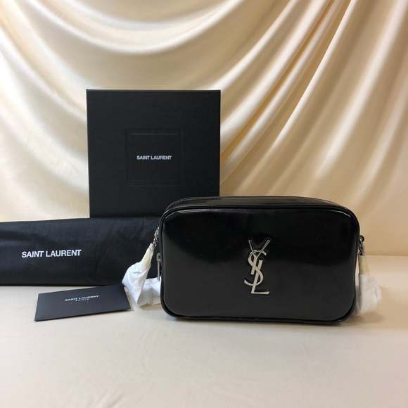 Yves Saint Laurent | Bags | Yves Saint Laurent Ysl Black Patent Lou ...